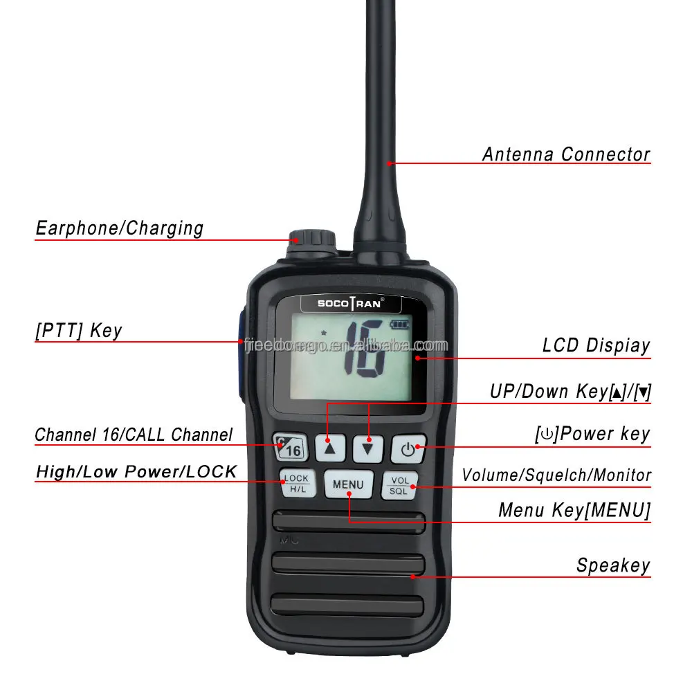 RS-25M VHF Marine Transceiver - IP67 Waterproof Walkie Talkie