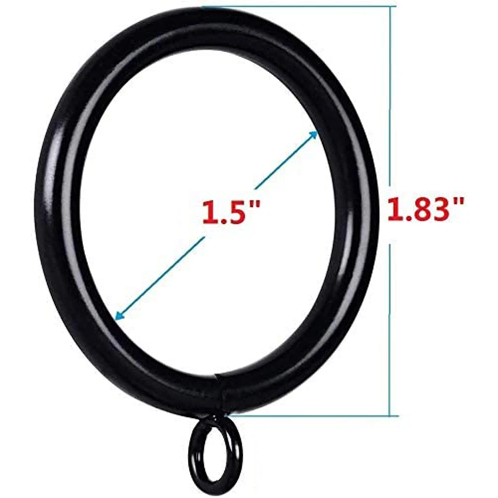 Decorative Heavy Blackout Shower Metal Gold Round Curtain Rings for ...