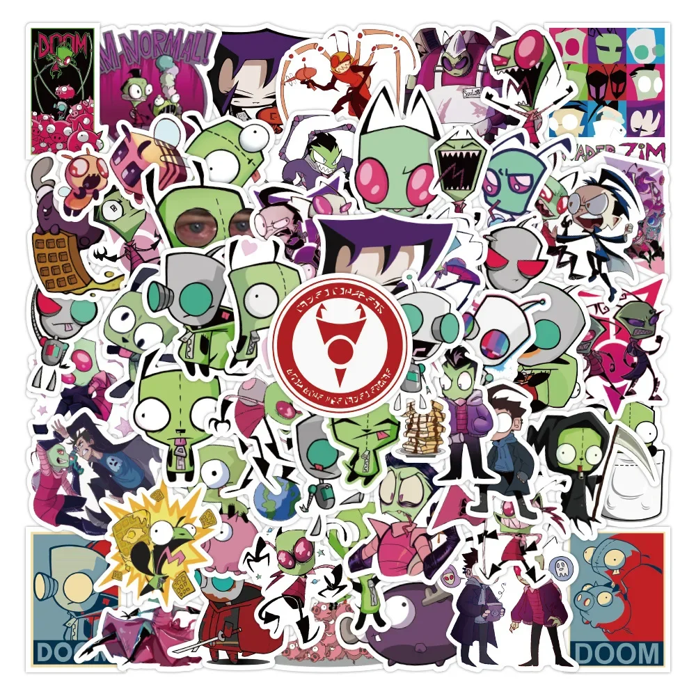 57PCS Alien Invader Zim Stickers Graffiti Sticker Decorative Water Cup ...