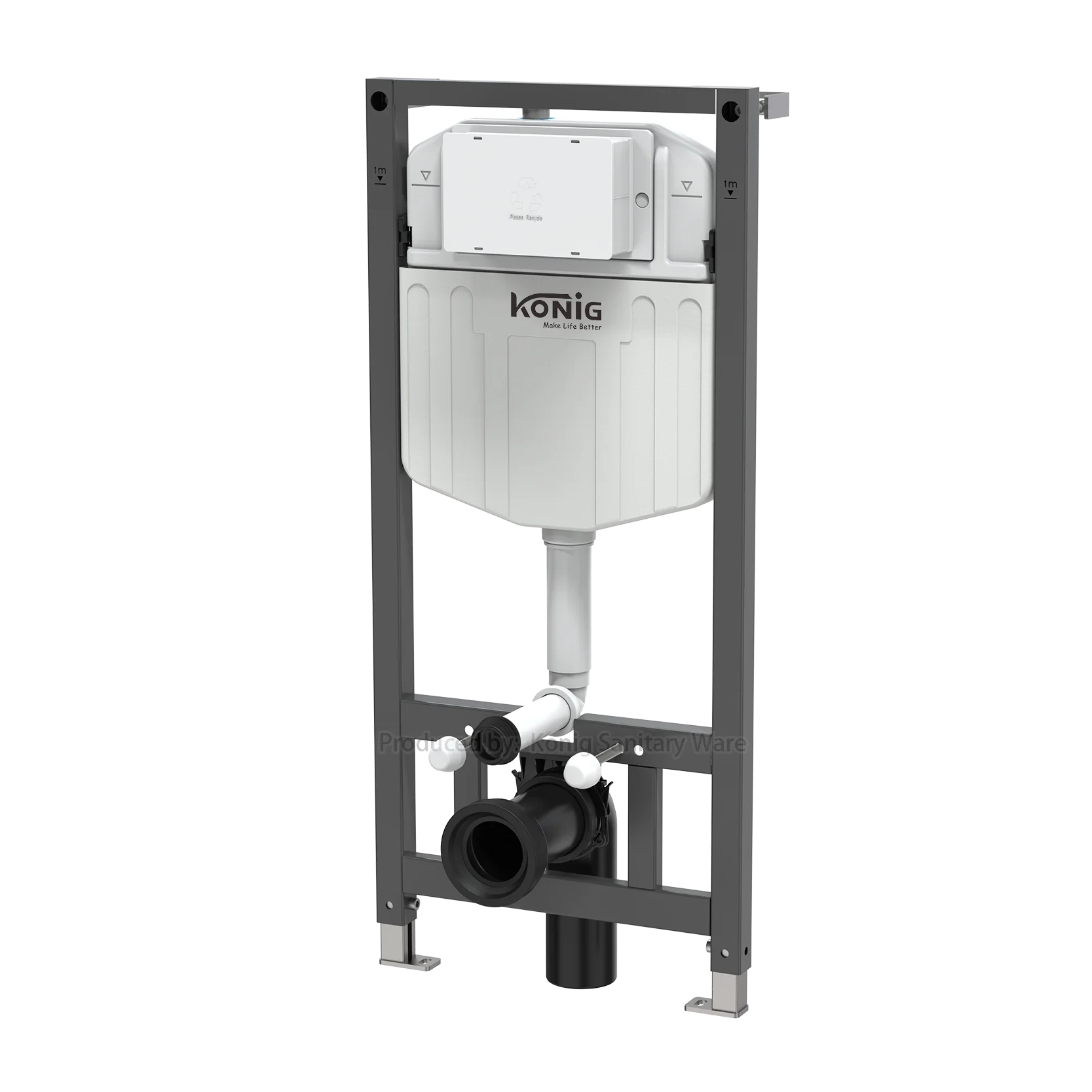 Konig Slimline Concealed Cistern Frame Hidden Water Tank Toilet Wall ...