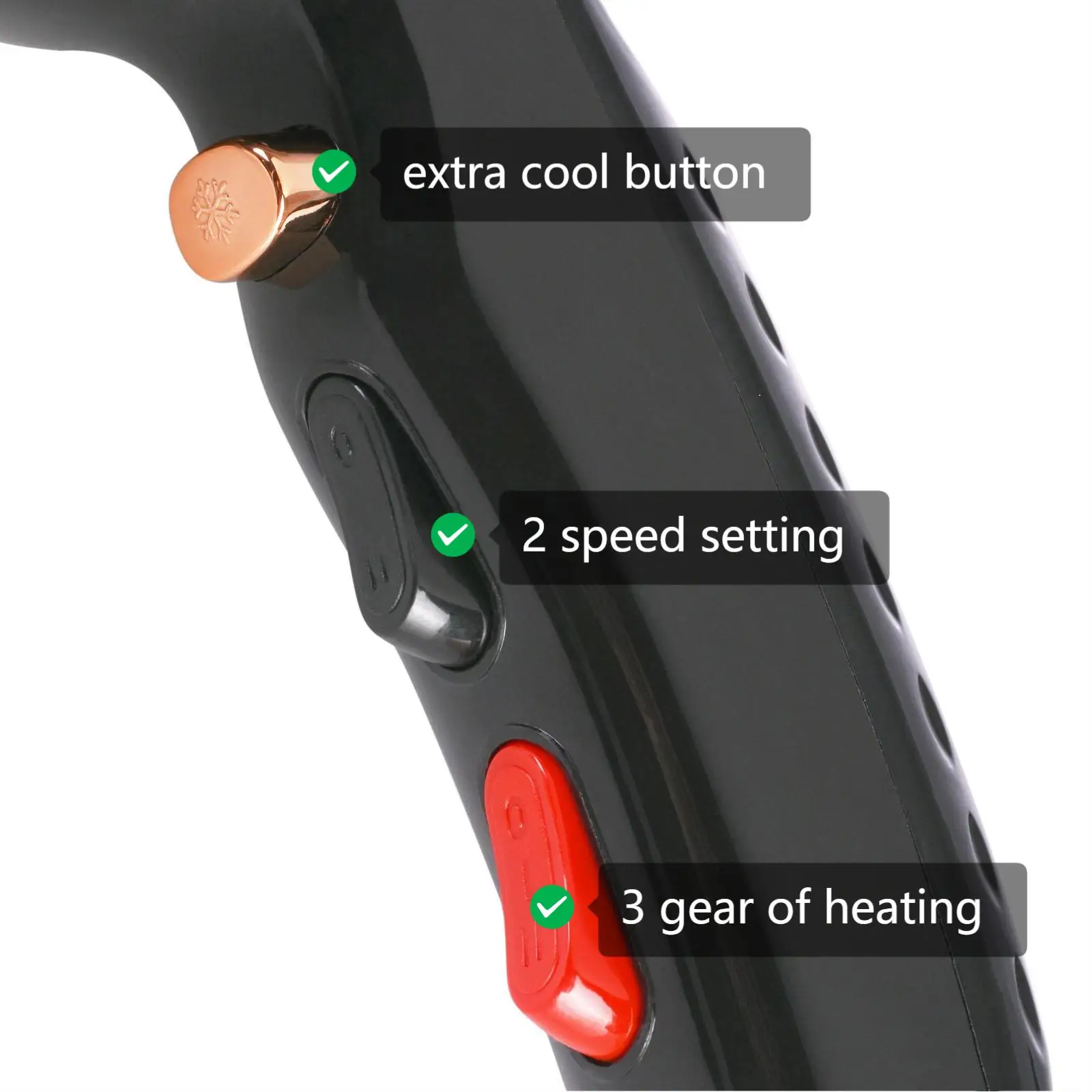 Ionic Blow Professional Blower with Comb - Quiet & Efficient