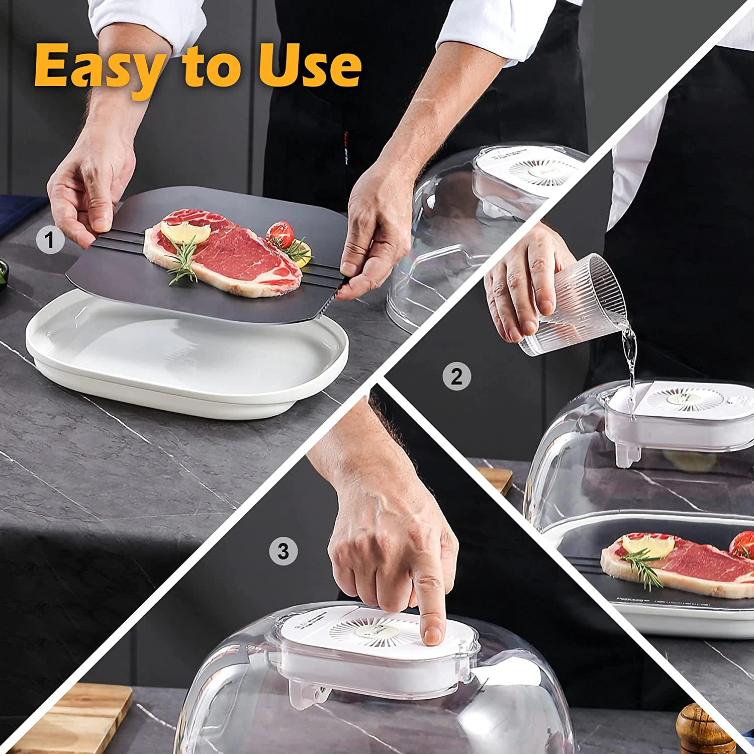 Frozen Food Thawer USB Defrosting Tray For Frozen Meat - Quick Thawing ...