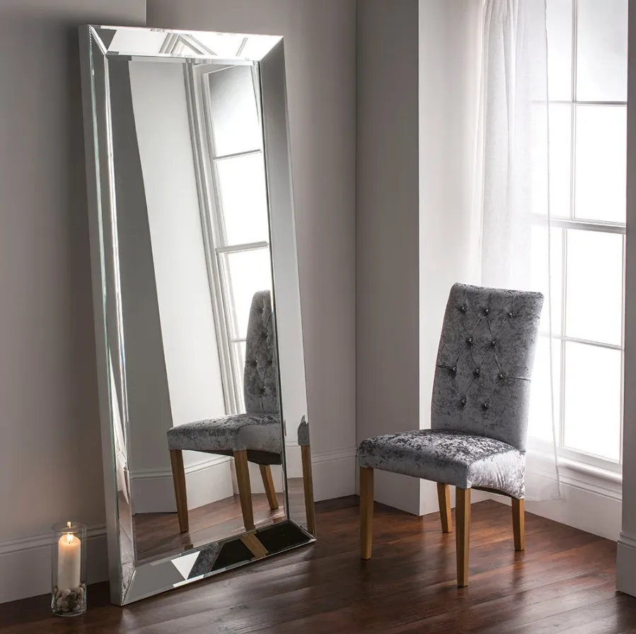 Modern Crushed Sparkle Crystal Mirrors Decor Wall Looking Rectangle ...