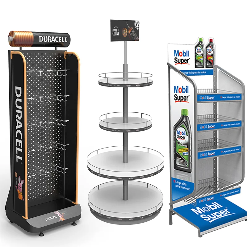 Customizable Metal Display Racks for 3C Products Tool Beverage Battery