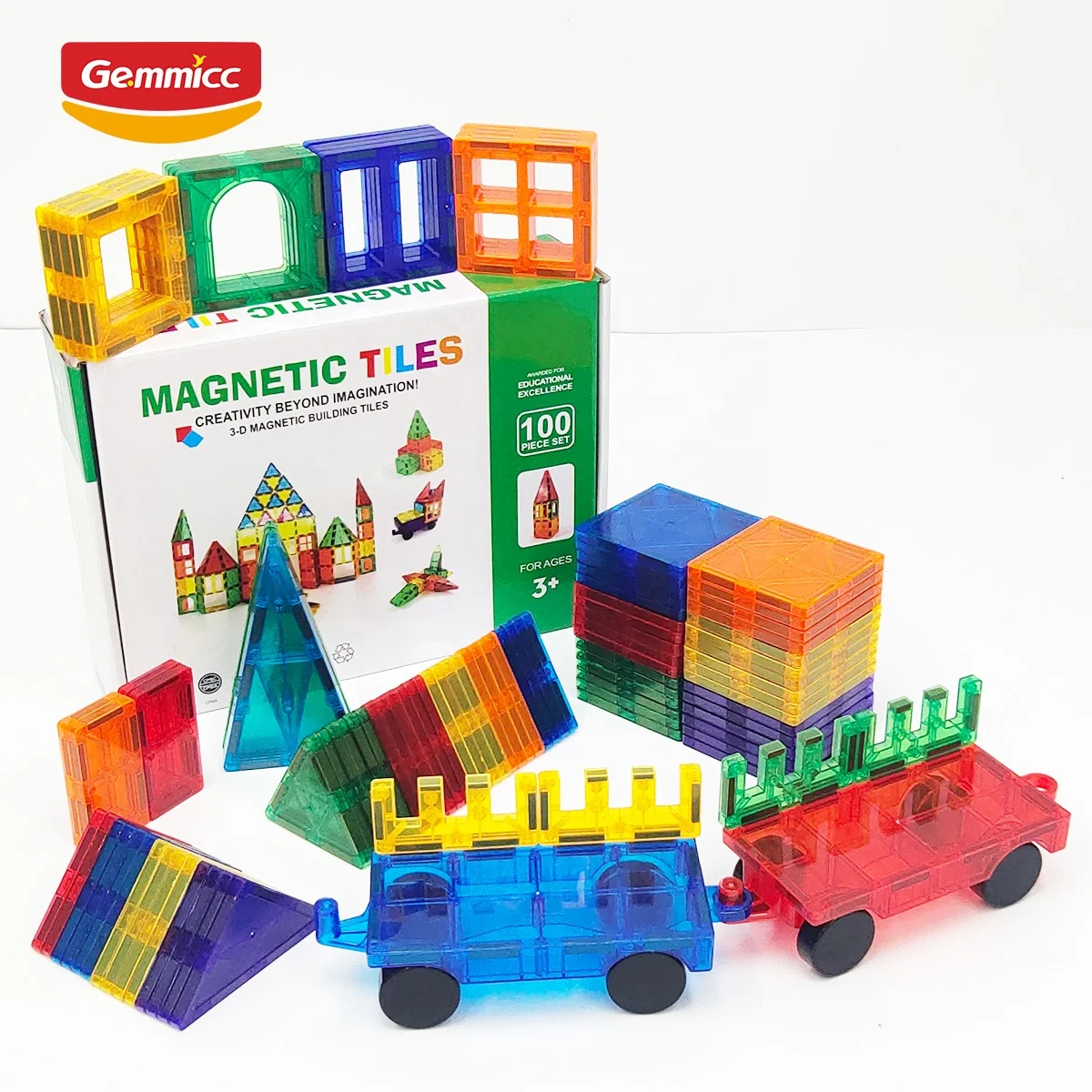 Gemmicc 2024 New Arrival Amazon Hot Selling Products 100pcs Building Blocks Set Educational Toys ...