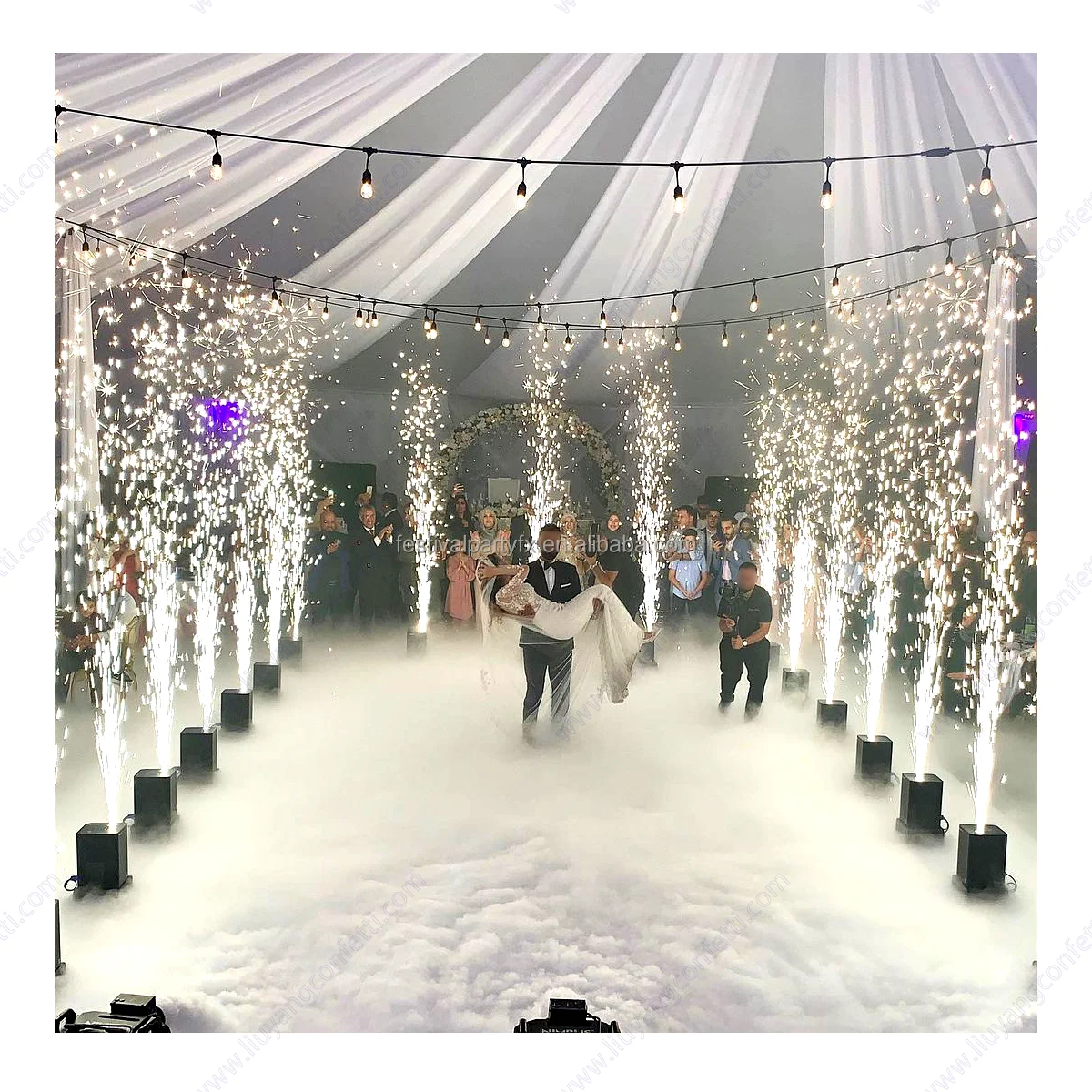 600W Electric Cold Spark Machine for Gender Reveal Weddings DJ Disco ...