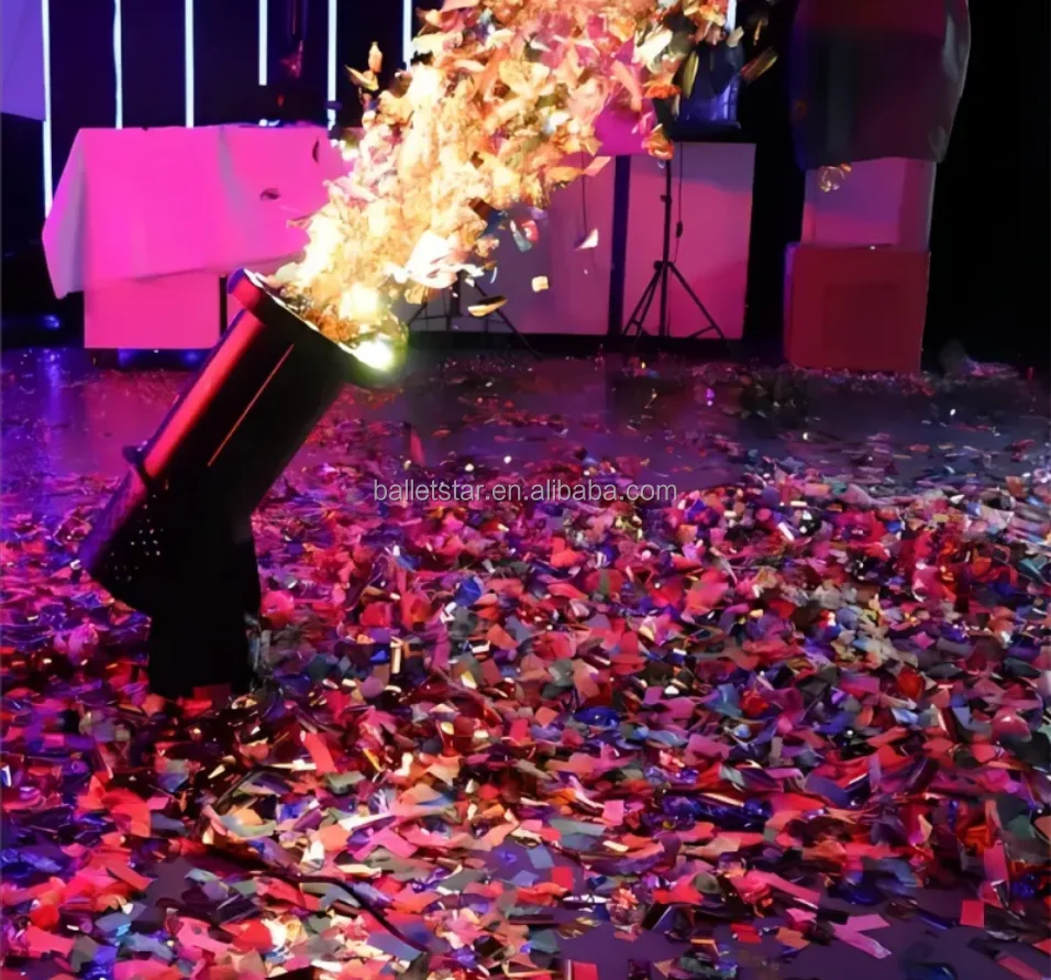 Confetti Blaster Spray Confetti Cannon Blower LED Electric Confetti ...