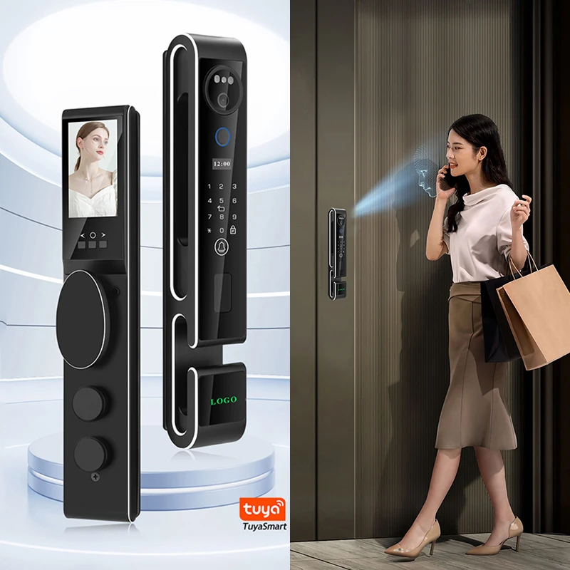 S666 3d Face Recognition Luxury Smart Lock Tuya Wifi Intercom ...