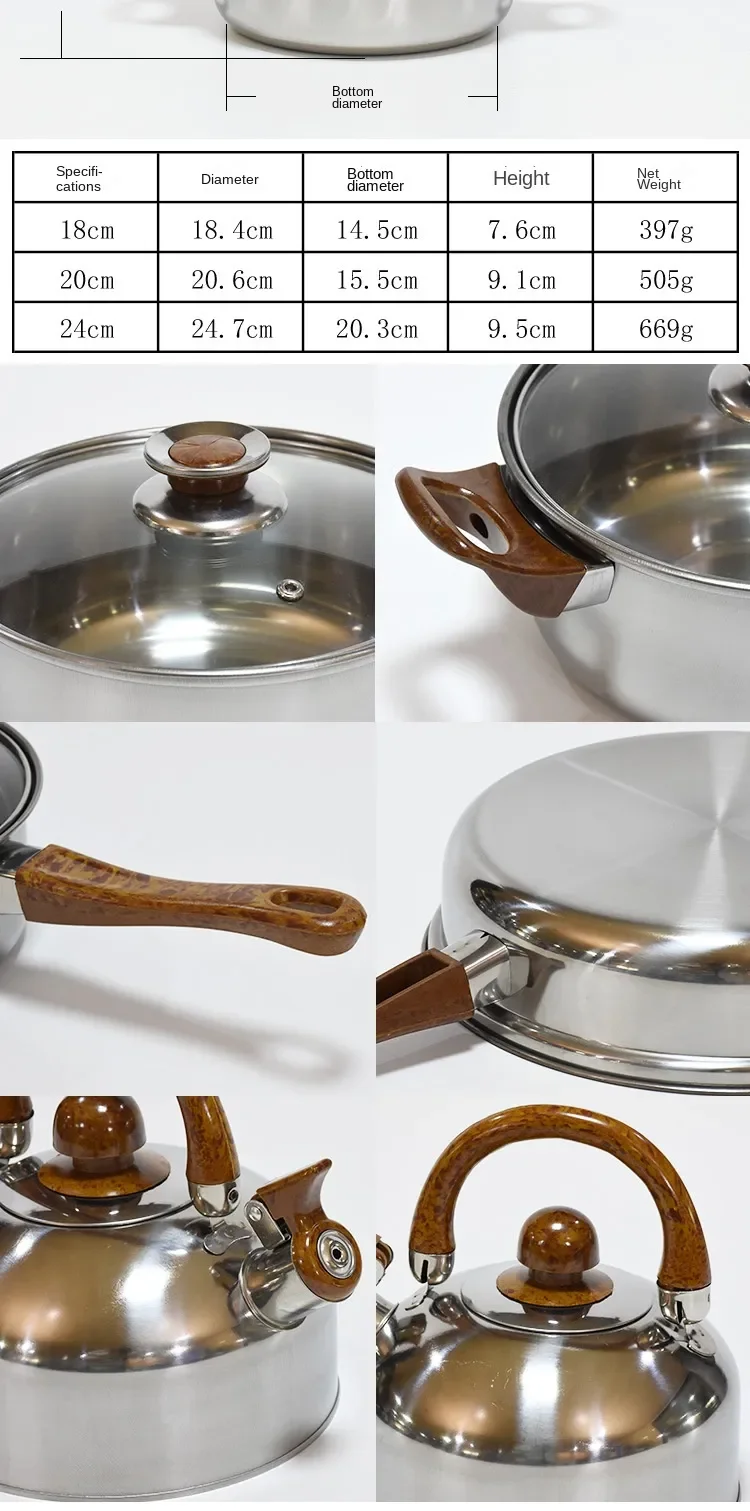 12pcs Cooking Pot Set New Design Stainless Steel Cooking Pot Ware Non ...