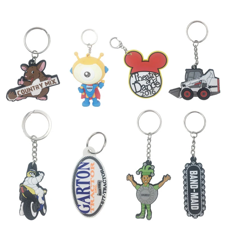 Pvc Anime Keychain Cartoon Double Side Key Ring Figure Key Chain Cute ...