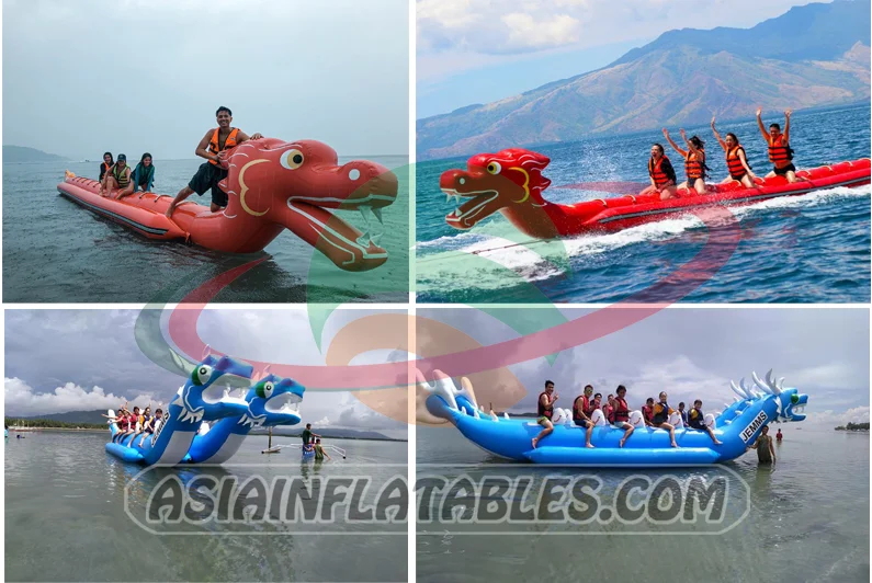 10 Passenger Dragon King Pvc Banana Sled Boat In-line Inflatable ...