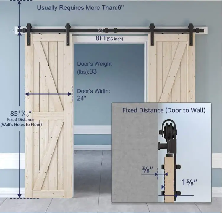 Modern Home Interior - Solid Wood Sliding Barn Doors