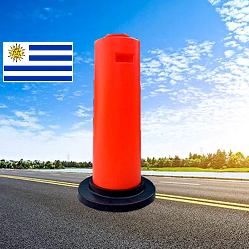 Safety Traffic Barrier with Light, 1090mm PE Road Barrel Post ...