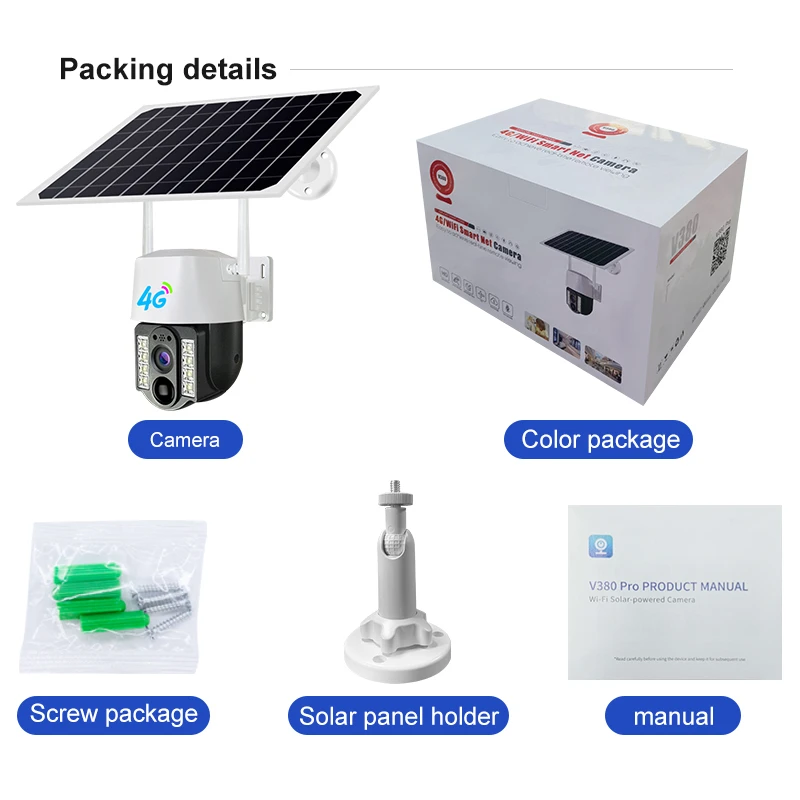 4g Outdoor Powered Cellular Security Camera Sim Card Solar Camera ...