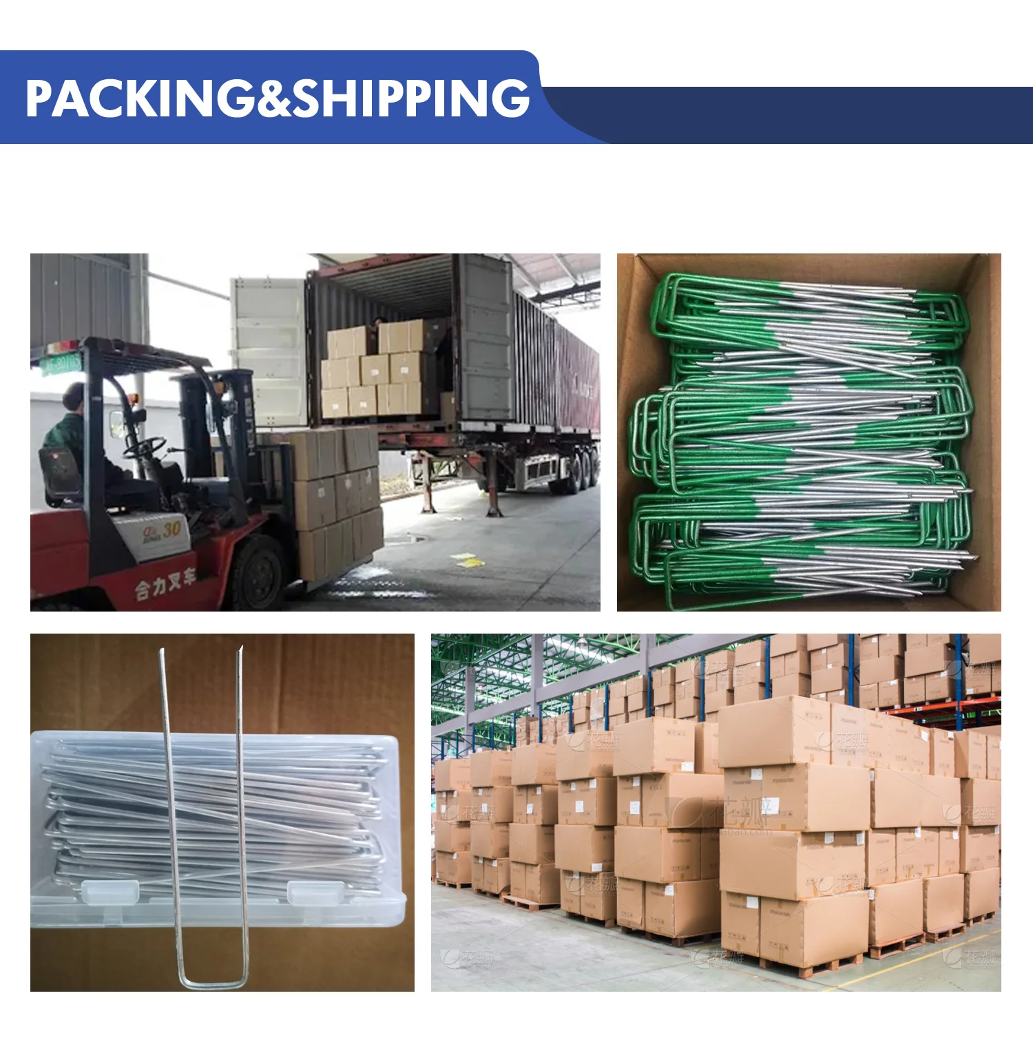 Galvanized Steel U-shaped Bottom Nail Carbon Steel Ground Nails Carbon ...