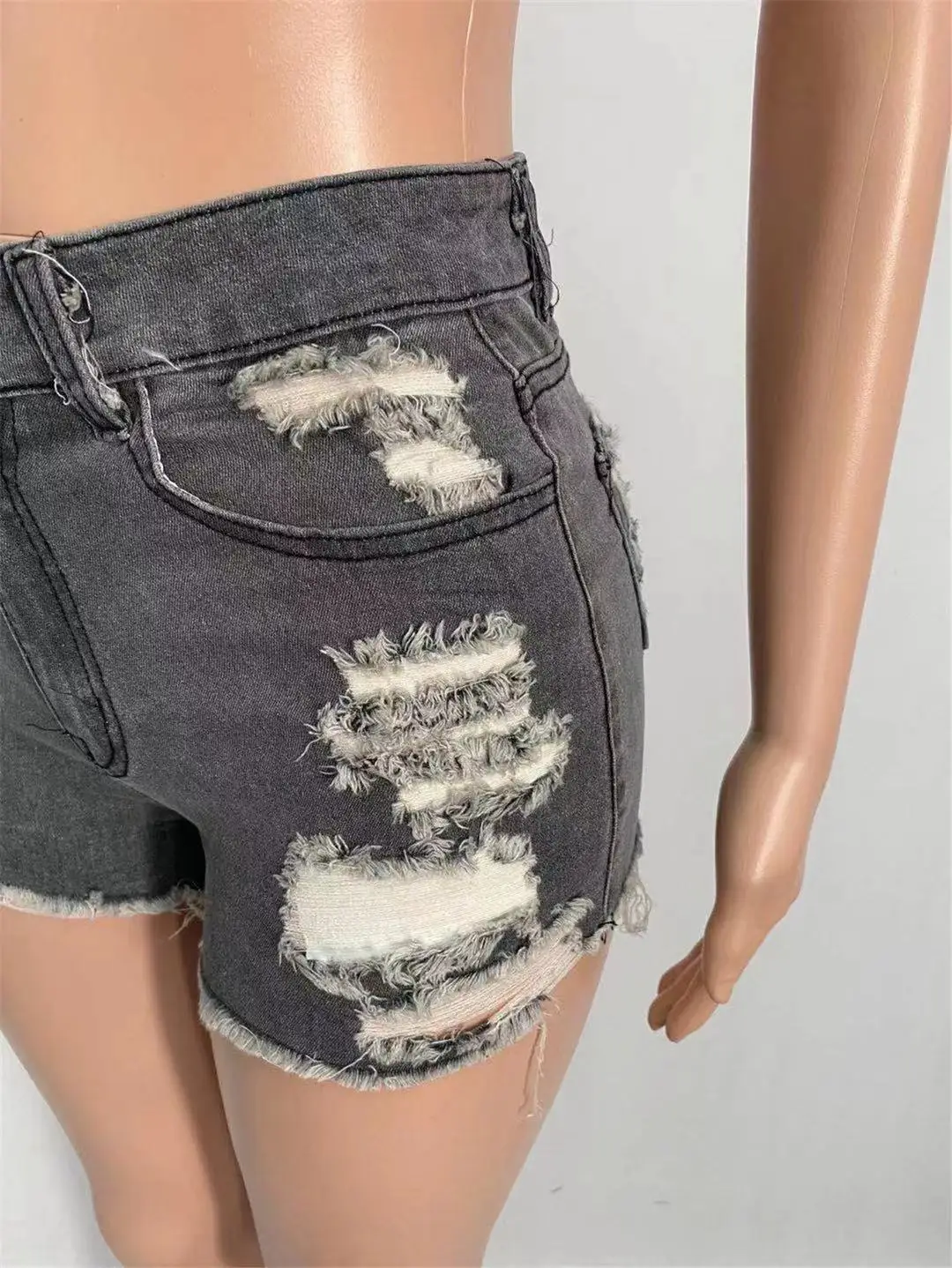 2021 New Arrivals Super Sexy Mini Ripped Denim Booty Shorts Jean Shorts ...