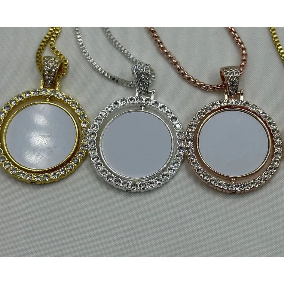 Large Solid Brass Custom Bling Diamond Round Charms Biggest Circle ...