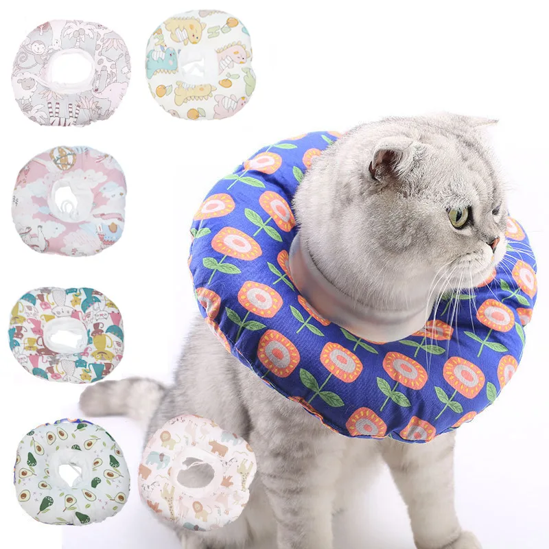 Elizabeth Pet Cat Headgear Dog Neck Collar With Soft Cotton Ring Anti ...