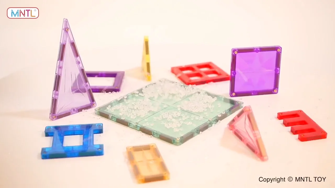 Plastic Abs Light Pastel Color 108pcs Mntl Star Magnetic Tiles Building ...