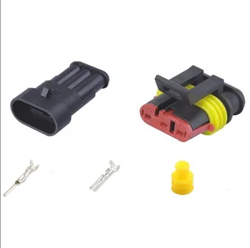 Tyco Amp 3pin Male Female Waterproof Electrical Auto Connector 282105-1 ...