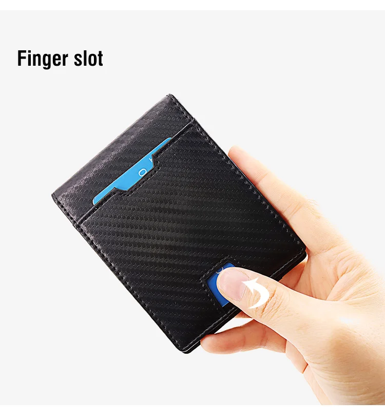 Custom Bifold Slim Luxury RFID Blocking Money Clip Wallet