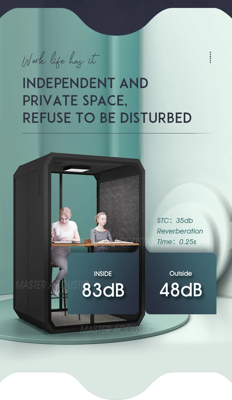 Master Acoustic Booth Modular Easy Install Soundproof Vocal Booth Noise ...