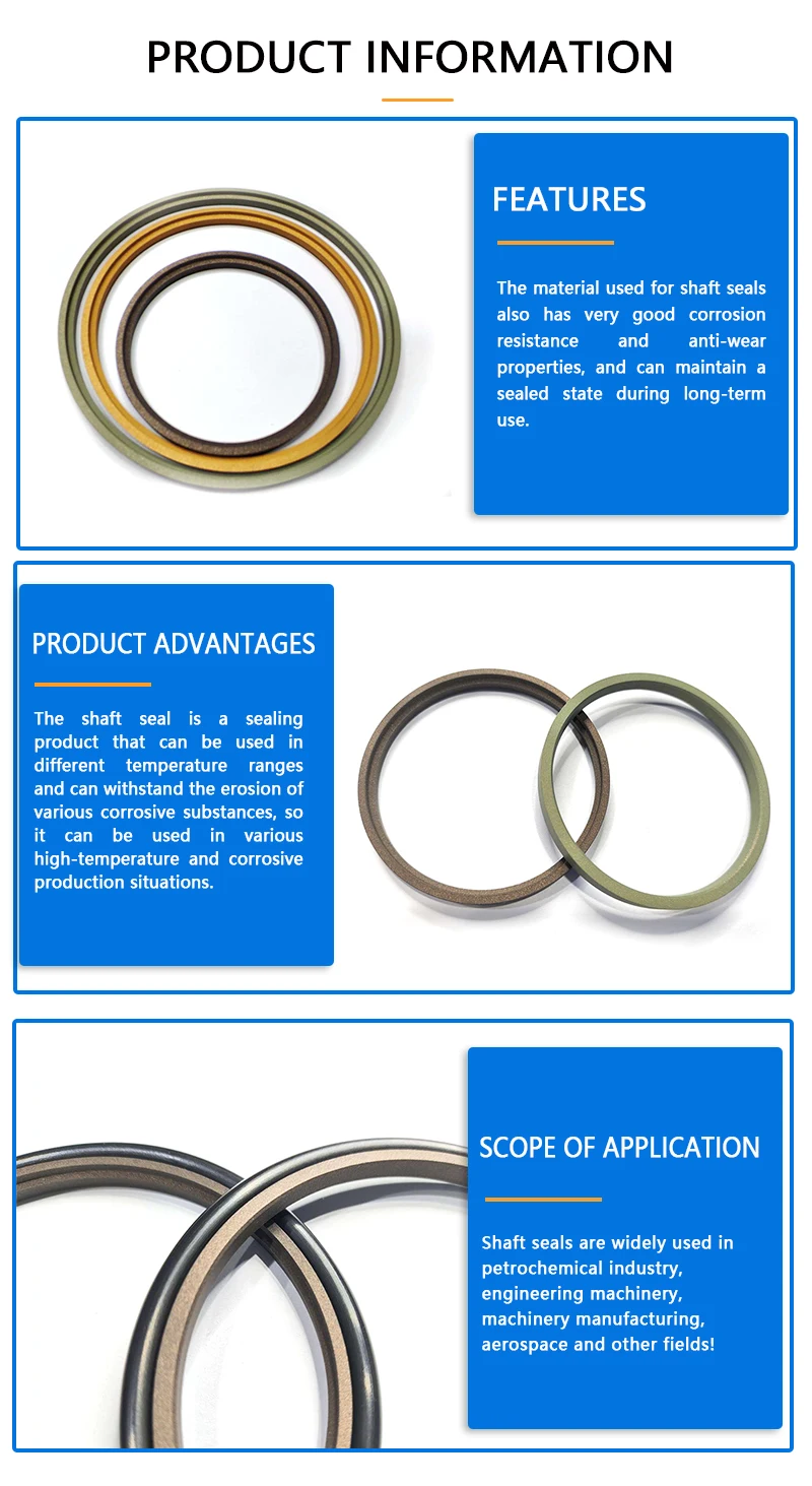 OEM Ptfe Step Seal Single Acting Piston Parts Step Seal Rod Piston ...
