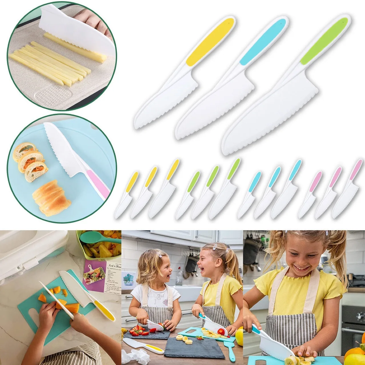 Color Plastic Rectangular Chopping Board Baby Auxiliary Food Cutting ...
