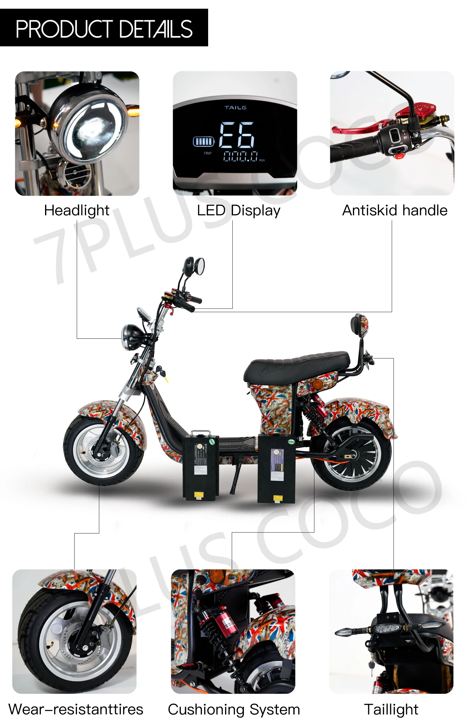 Citycoco 3000W Electric Scooters DOT Electric Cars 2000W Citycoco Speed ...