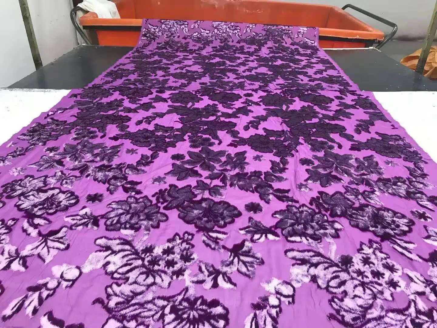 Ready to Ship Dirac and Garbasaar Handprint Soft Silk Pure Velvet Burnt ...