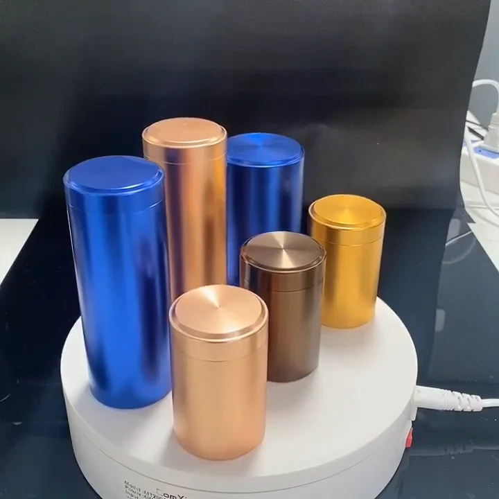 Solid Color Portable Sealed Mini Empty Tea Tins Canister Aluminum ...