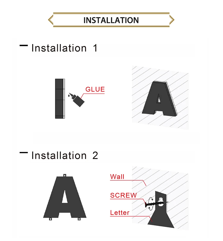 Shop Our Customizable Illuminated Sign Board - Gold Backlit Letter