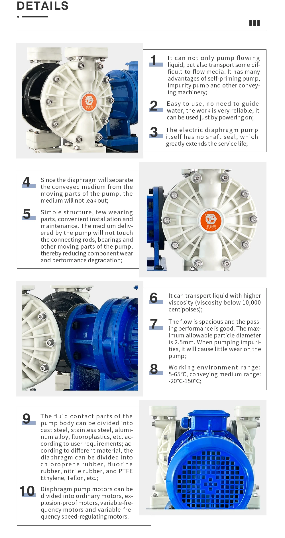 BFD-40S 1-1/2'' PP Electric Diaphragm Pump_BFD_Electric Operated ...