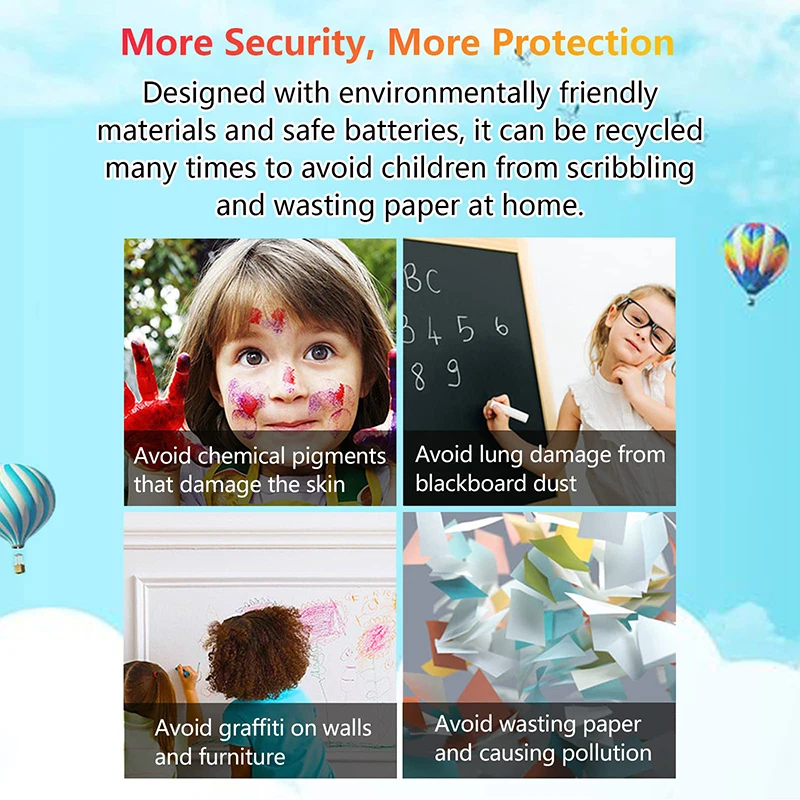 Zxx866 Children Clipboard Fluorescence Led Writing Board Magic Drawing ...