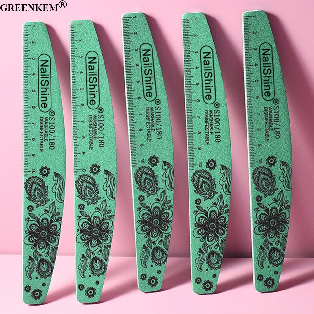 Professional Washable Print Nail File Custom Logo Waterproof 100/120 ...