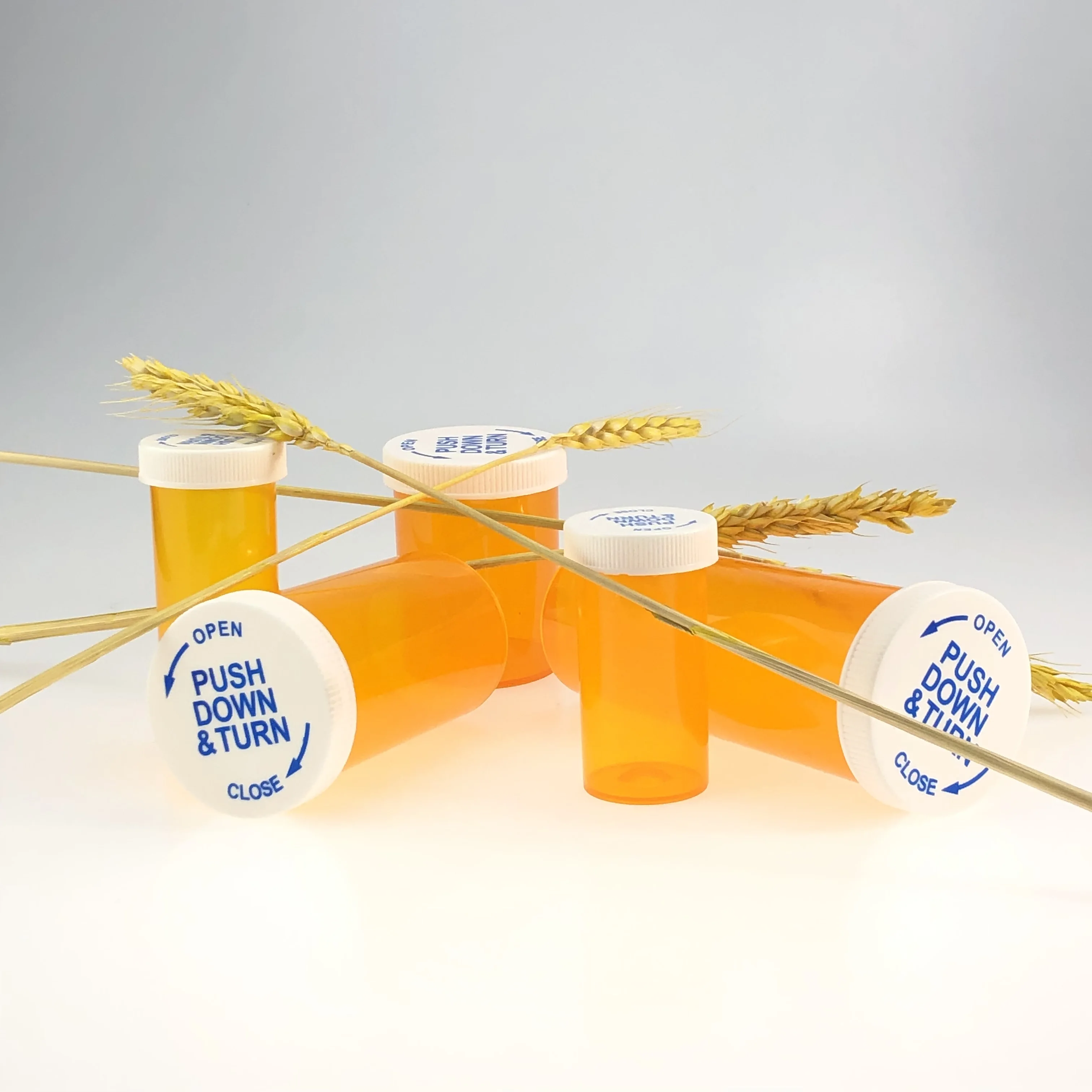 Custom Pills Injection Vial Reversible Child Resistant Cap Push Down ...