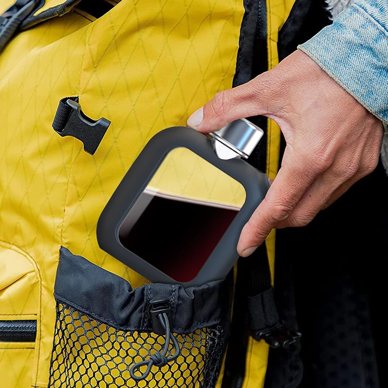 Modern Glass Hip Flask - Durable & Stylish Liquor Bottle