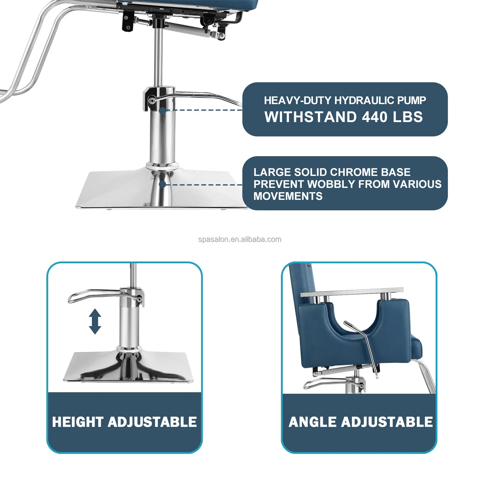 All-Purpose Professional Hydraulic Barber Chair 360 Degree Rotation ...