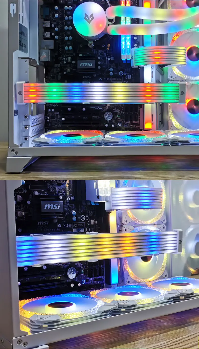 New Trend Coolmoon Argb Extension Cable 300mm Gaming Computer 3pin/4pin ...