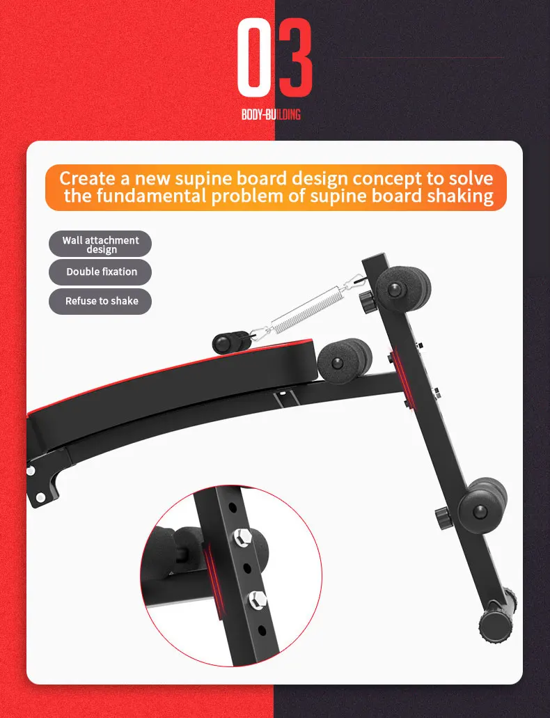 Adjustable Board Exercise Sit-up Bench Gym Fitness Equipment ...