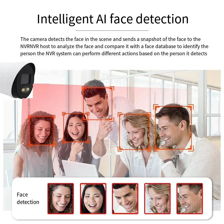 Face Recognition Camera Kit 5mp 2k Bullet Waterproof Hd Night Vision ...