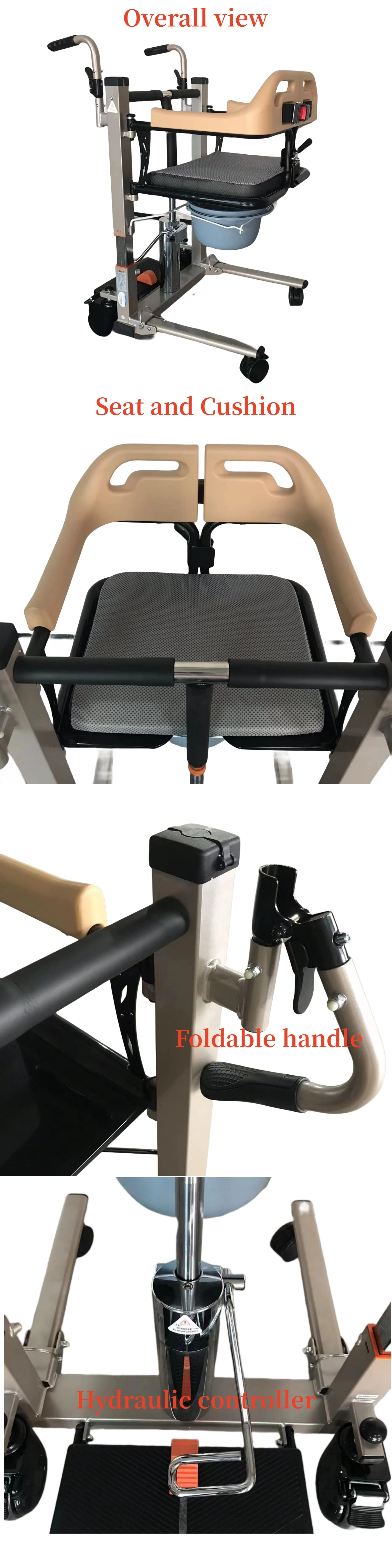 Hydraulic Imove And Transfer Chair Patient Lift For Patient Commode ...