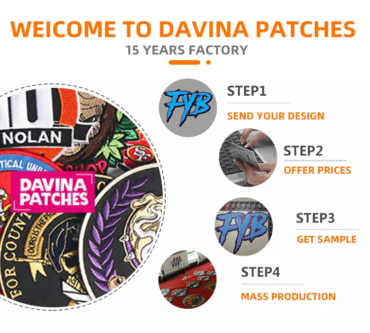 Custom Logo Embroidered Patches Designer Sew Iron On Embroidery Sf ...