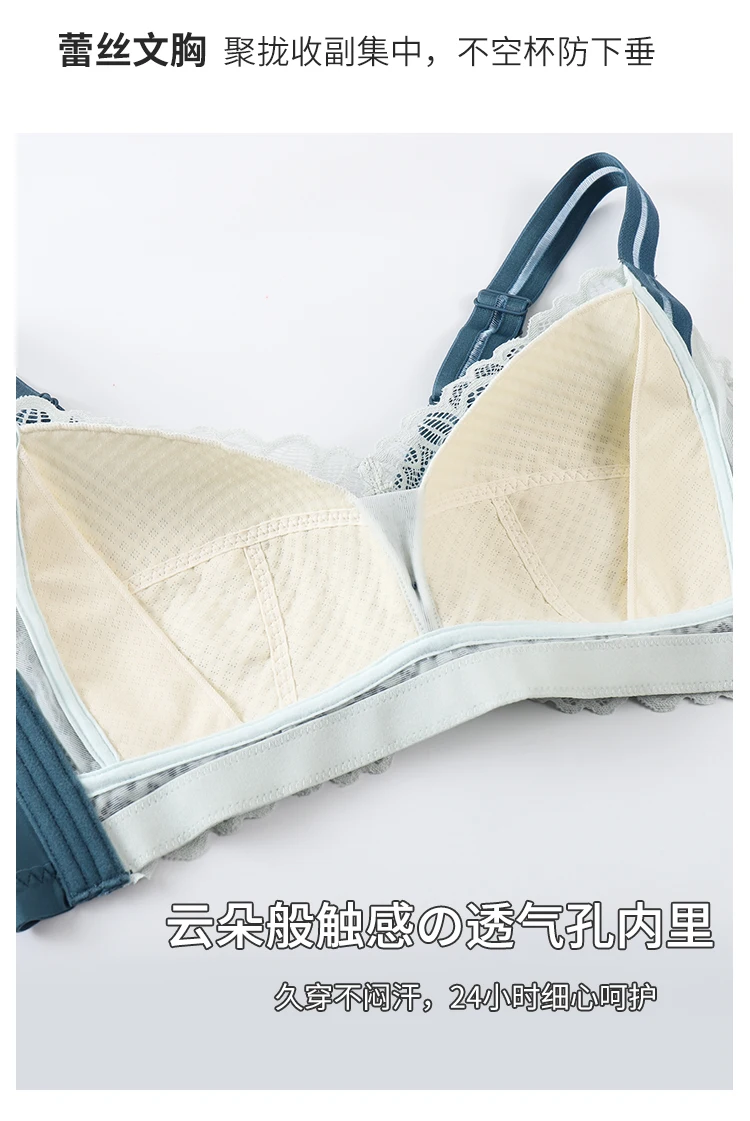 European And American Large Size Full Cup Ladies Bra Lace No Steel Ring ...