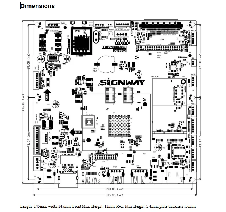 Factory Direct Sales DS960-X T960-X 1.5Ghz Quad-core Arm Android7.1 ...