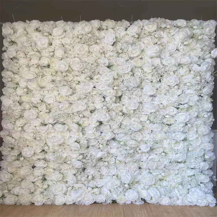 Wedding Decorative White Flower Wall Backdrop - Long Lasting