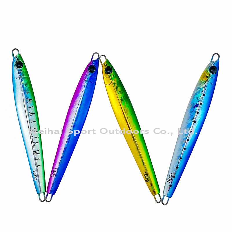 New 130g 160g Laser Reflection Saltwater Metal Jigging Lure Saltwater ...