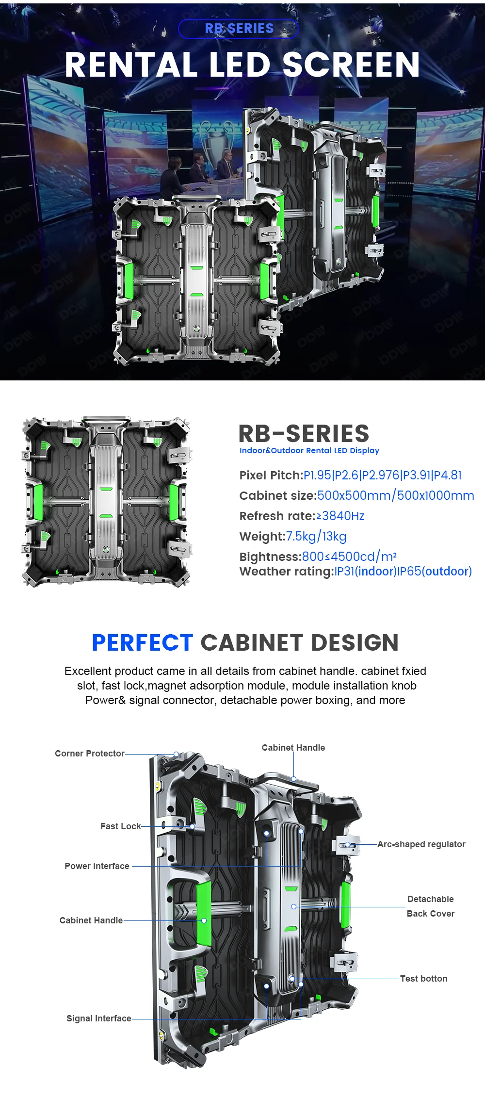 Easy Quick Installing P2.6 P2.9 P3.9 Rental Video Wall Display High Definition Led Panel Screen ...