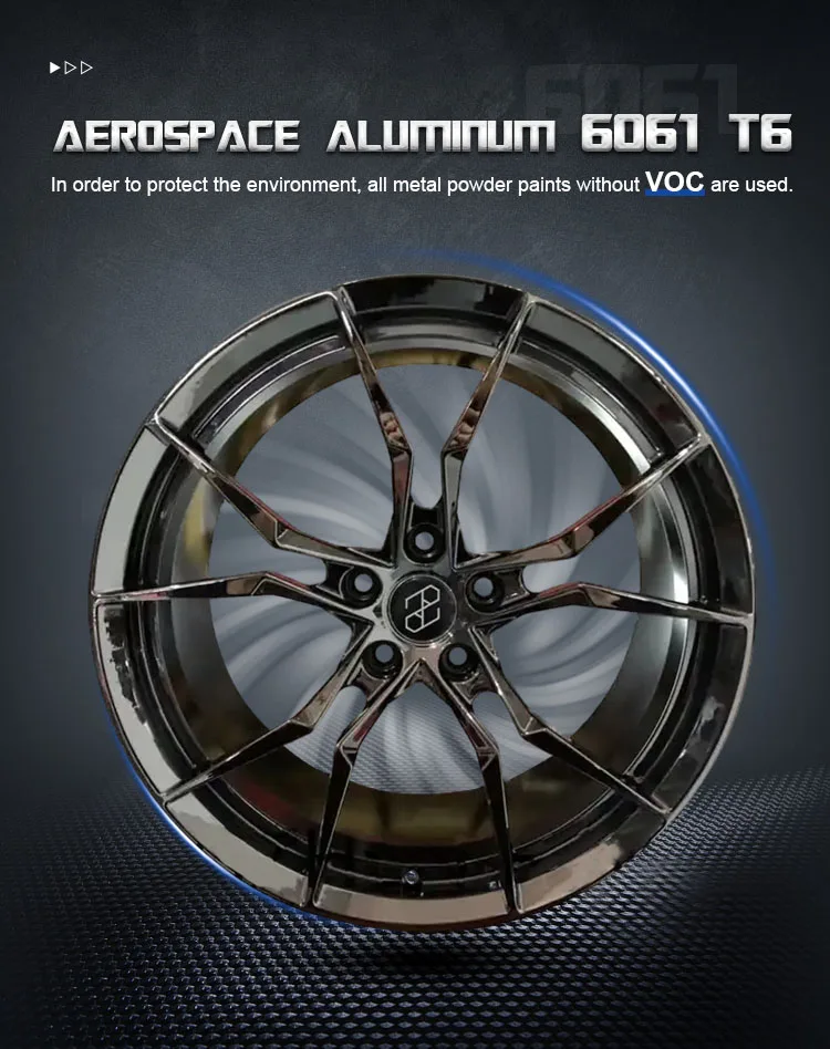 Pengzhen Black Chrome Five Spokes Design 19 20 22 Inch 5x112 5x114.3 ...
