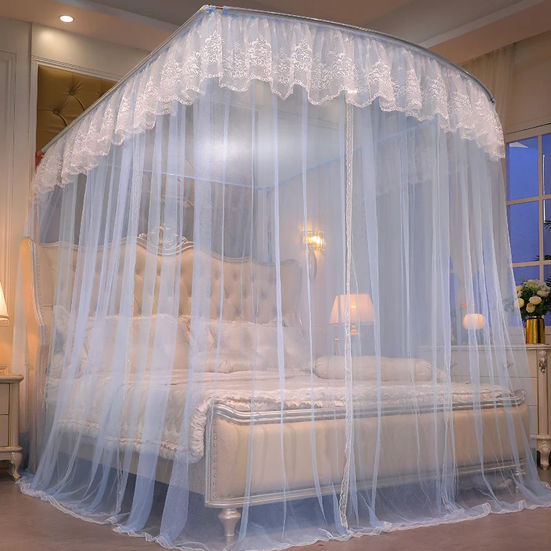Princess Elegant Style Beautiful Lace Canopy Mesh Indoor Home ...
